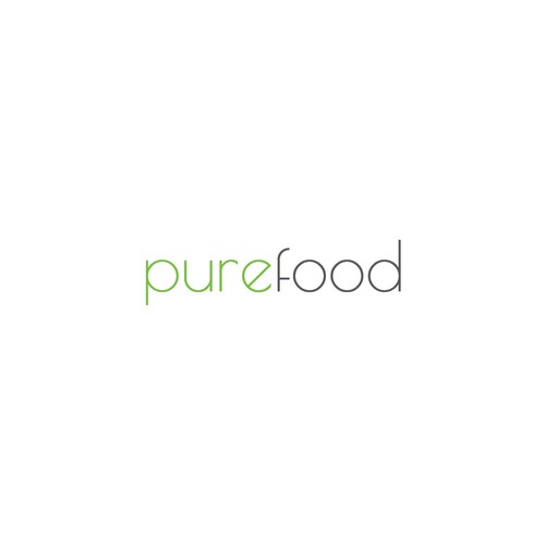 Create a simple logo (even just a font) for PUREFOOD (sport nutrition ...