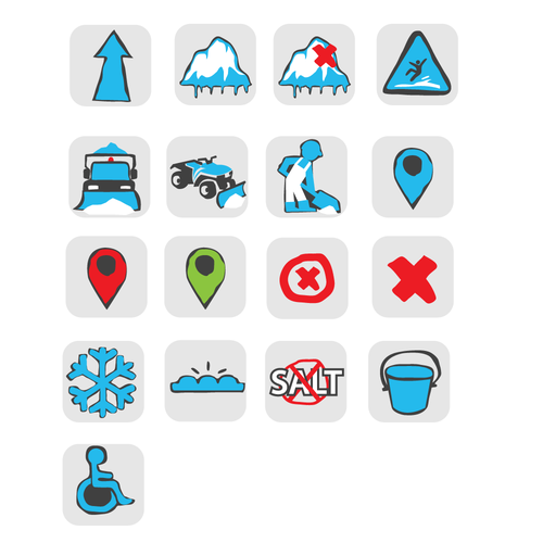 Hazard and work icons for Map | Other art or illustration contest