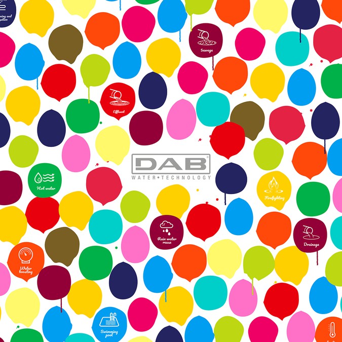 Artistic poster for DAB PUMPS solutions and applications | Poster contest