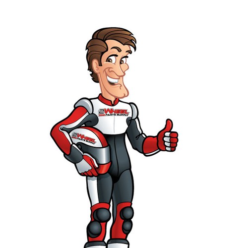 Motorcycle Rider Character (Company Mascot) | Illustration or graphics ...