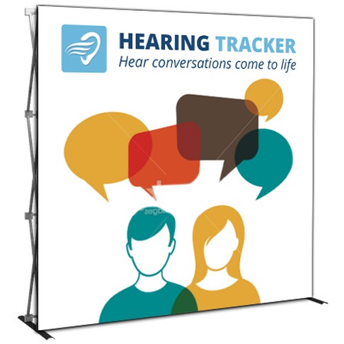 Backwall Convention Graphics for Hearing Tracker | Postcard, flyer or ...