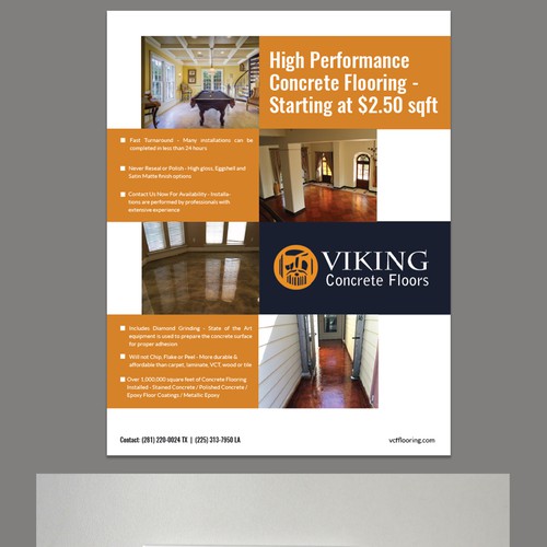 Create a captivating & impactful flyer for concrete flooring - many ...