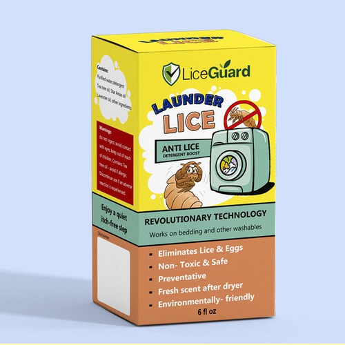 Create LiceGuard's Launder Lice package for retail! | Product packaging ...
