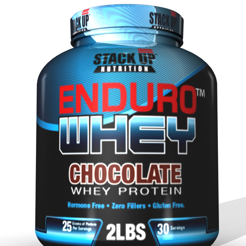 Create an exciting award winning fitness supplement Label for whey ...