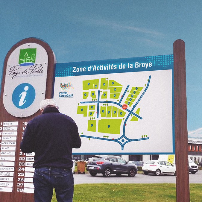 Design a wayfinding map for outdoor signage | Signage contest