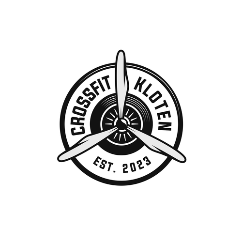 Designs | Airplane style logo for a CrossFit Gym | Logo design contest
