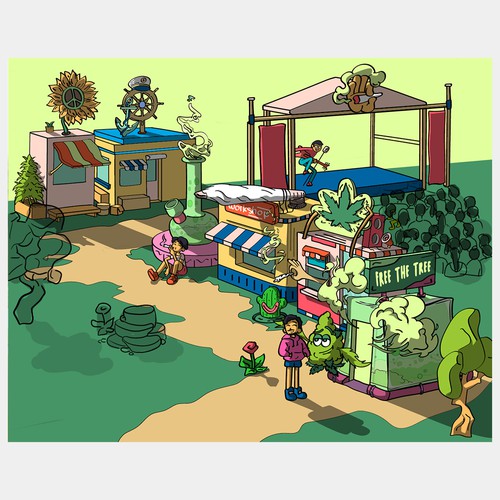 Designs | Animated Cannabis Trees Illustration for Weed Legalization ...