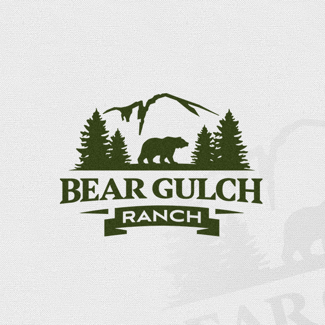 Create an iconic logo for Bear Gulch Ranch, an upscale Colorado ...