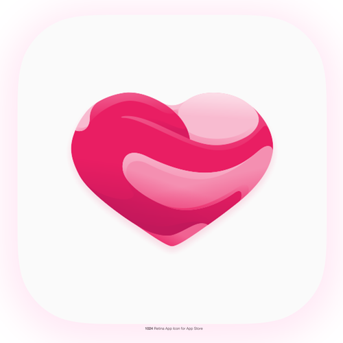 Heart app icon made out of pieces | Icon or button contest