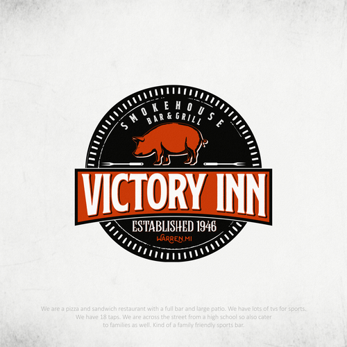 Victory Inn & Smokehouse Established 1946 USA LOGO | Logo design contest
