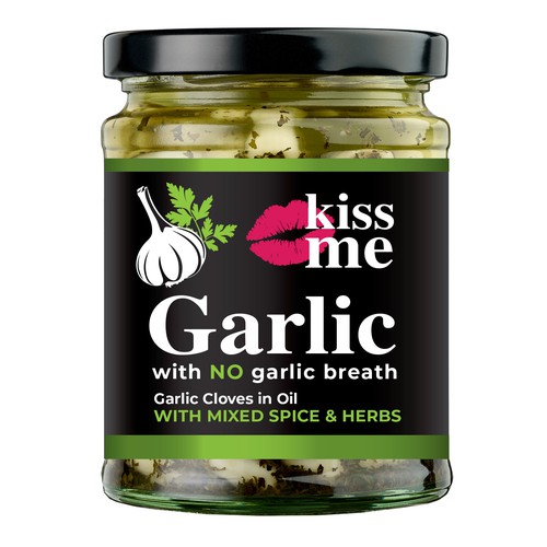 Fresh breath garlic jar labels | Product label contest