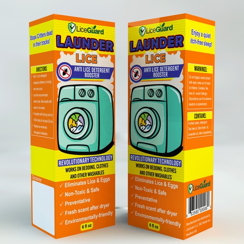 Create LiceGuard's Launder Lice package for retail! | Product packaging ...