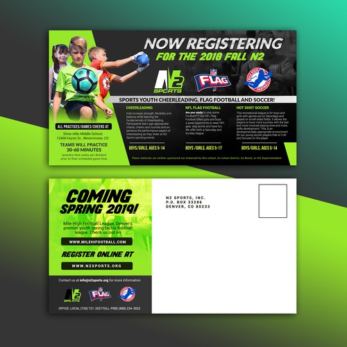 Design our Fall Youth Sports Postcards | Postcard, flyer or print contest