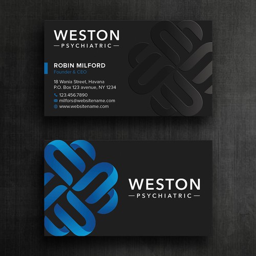 Designs | Design a professional business card for mental health ...