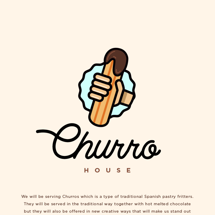 Churro Logos - Free Churro Logo Ideas, Design & Templates