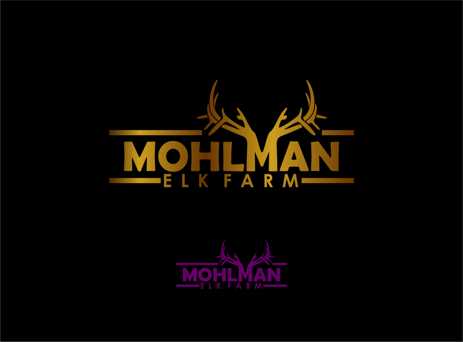 Create a elk antler illustrated logo using our bull image for Mohlman ...