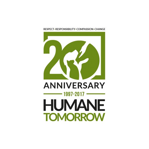 Humane Tomorrow - 20th Anniversary Logo | Logo design contest