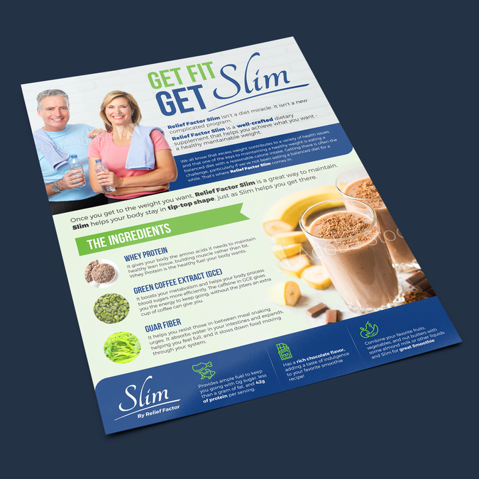 Flyer Design for New Dietary Supplement Product Announcement | Postcard ...