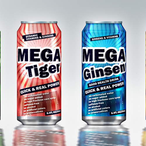 Packaging design for Mega Power Energy Drink cans! | Print or packaging ...
