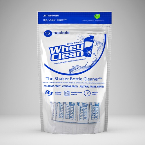 Clean and Eye Catching Package for Innovative Shaker Bottle Cleaner ...