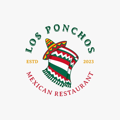 Designs | New Opening of Mexican Restaurant - Los Ponchos | Logo design ...
