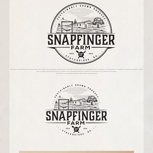Designs | Chef and Farmer in need of a logo for Snapfinger Farm | Logo ...