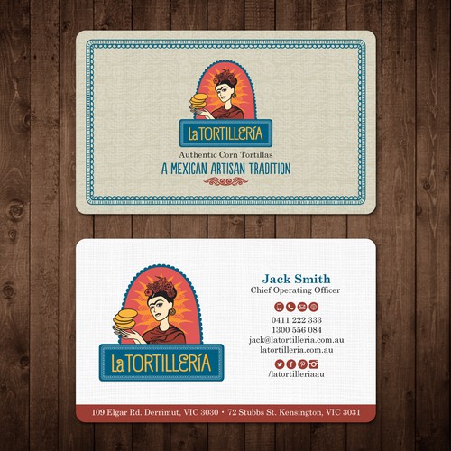 Business Card Mexican Corn Tortillas | Business card contest