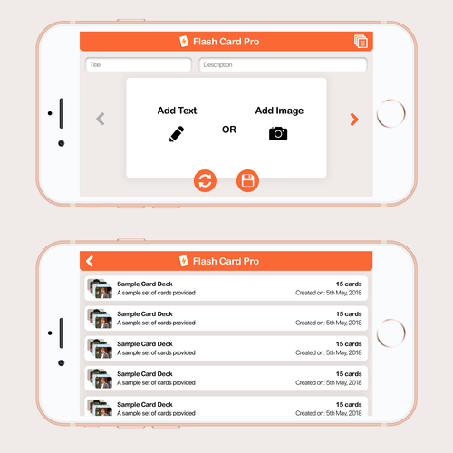 Need flat designs for educational flash card app | App design contest