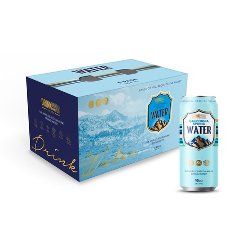 Designs | Cool, Classy, California Spring Water, 6 Pack Box Design ...