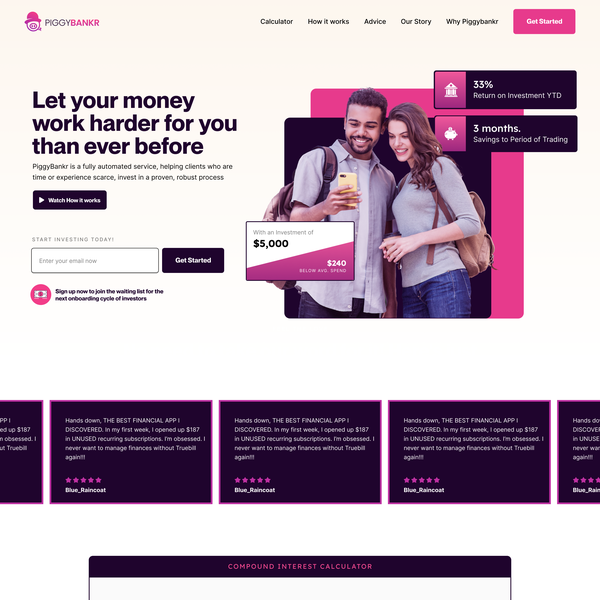 Single landing page website for wealth advisory firm | Landing page ...