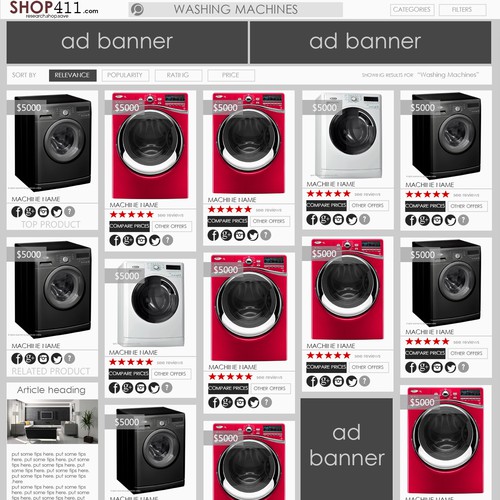 Create an informative shopping landing page for Shop411 | Landing page ...