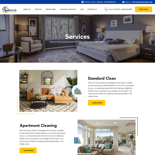 Designs | Design a clean and modern website for a residential cleaning ...