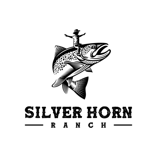 Designs | The Boy and the Trout - A timeless image for a cowboy ranch ...