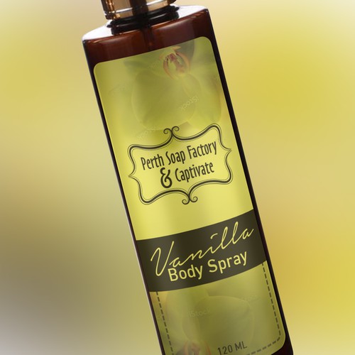 Create an original Vanilla Body Spray label that will fly off the ...