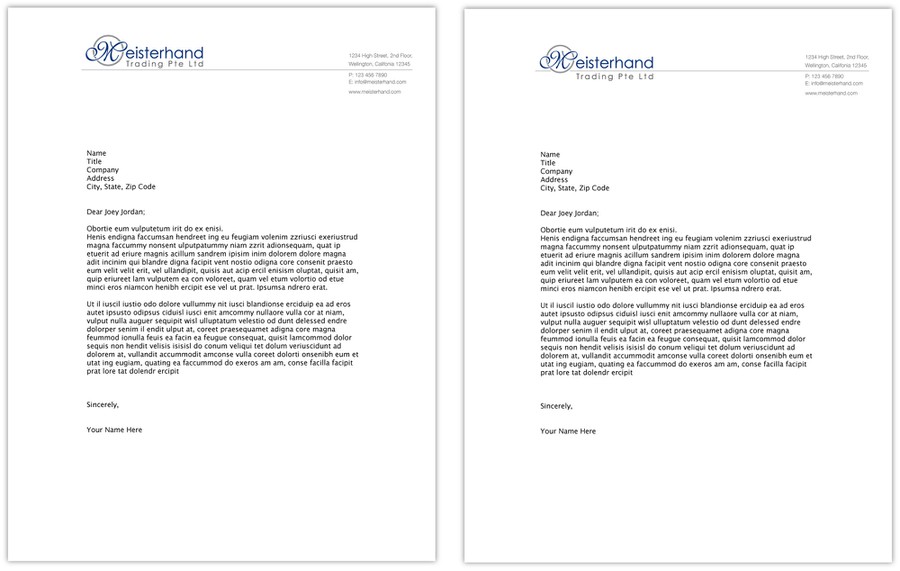 Luxury goods company is looking for elegant letterhead | Stationery contest