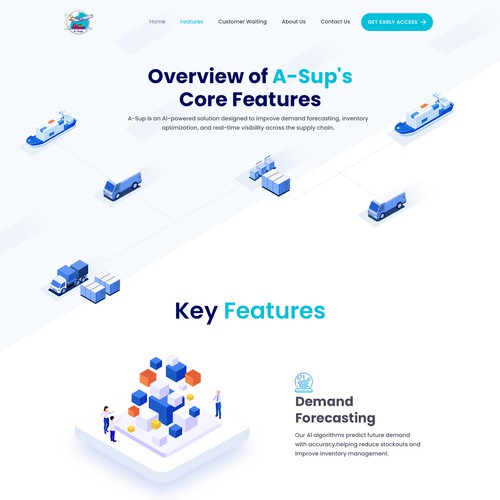 Designs | Modern, AI-Powered Supply Chain Optimization Website Design ...