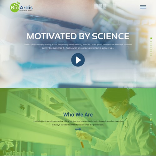 Designs | Vibrant website design for biotech | Web page design contest