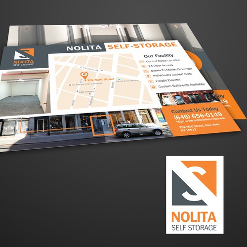 Create a captivating marketing flyer for Nolita Self-Storage | Postcard ...