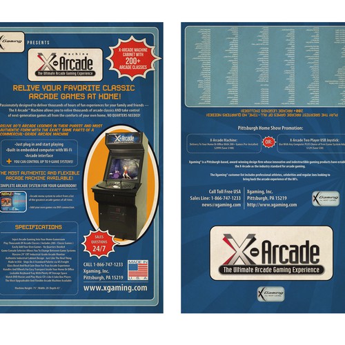 8.5x14 Brochure Design For Gaming Company | Brochure contest