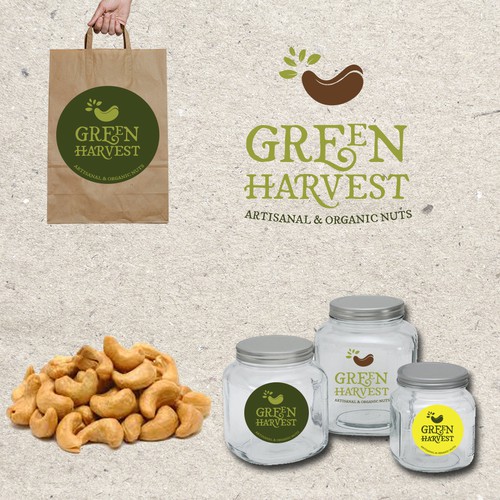 Luxury organic nuts! Help Green Harvest create a logo | Logo design contest