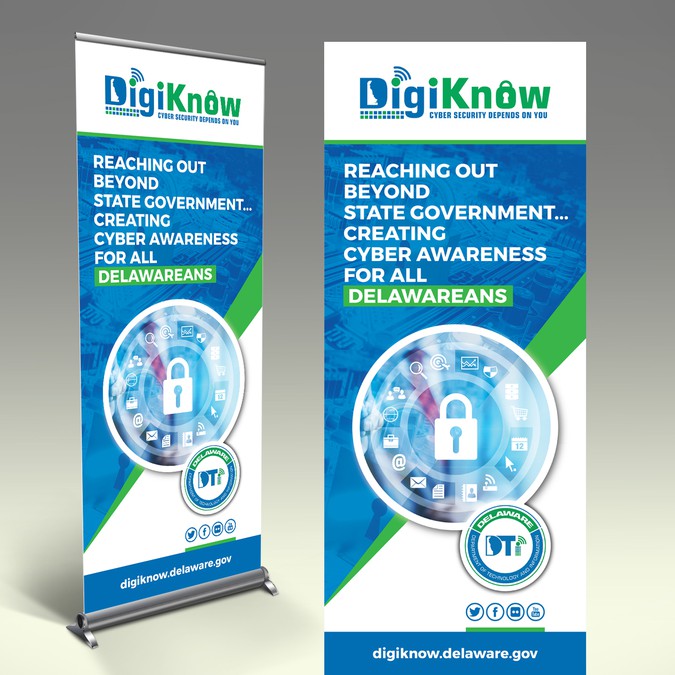 Digiknow Cyber Security Depends on you - Pop Up Banner | Signage contest