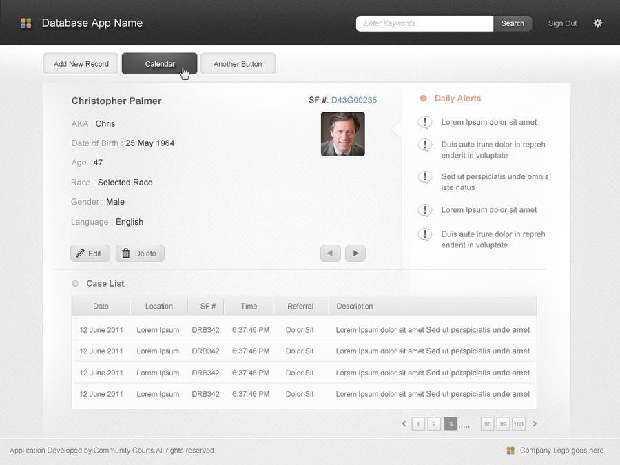 Create Mock-Up for Database UI | Other Graphic Design contest