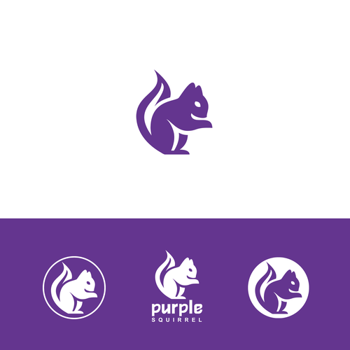 Animal logo of a purple squirrel | Logo design contest