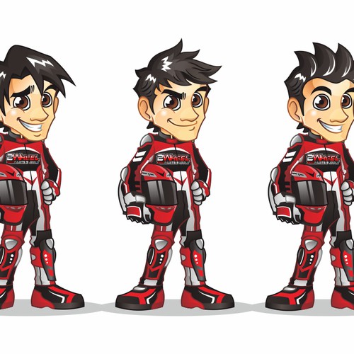 Motorcycle Rider Character (Company Mascot) | Illustration or graphics ...