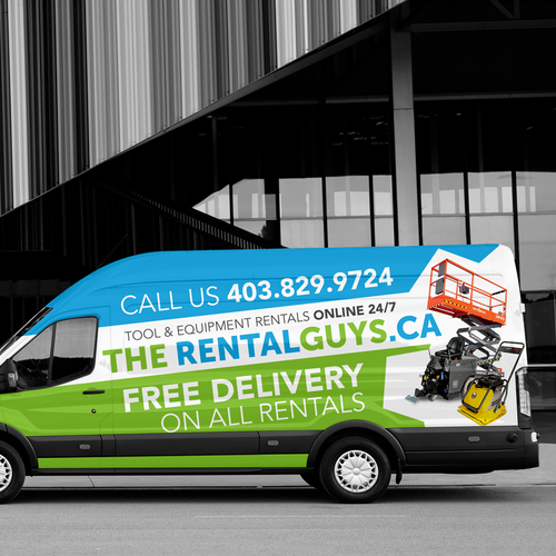 Crazy Eye Catching Van Wrap For Online Tool And Equipment Rental