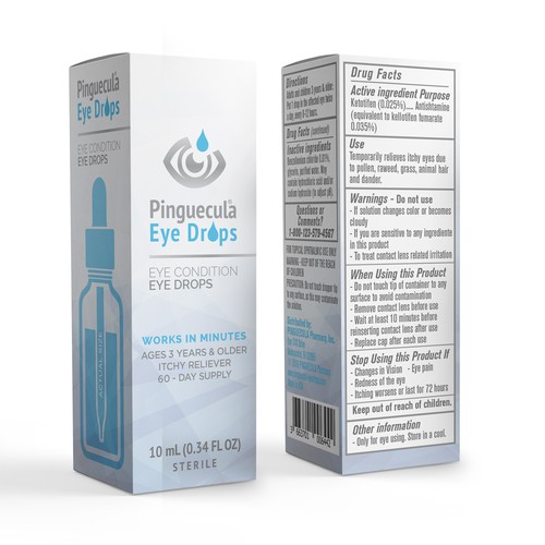 Small and Simple Eye Dropper Box for Relieving Eye Drops | Product ...