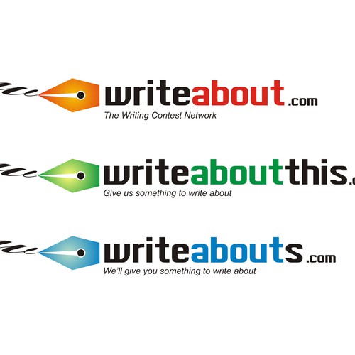 Logos for WriteAbout.com - Writing Contest Network | Logo design contest