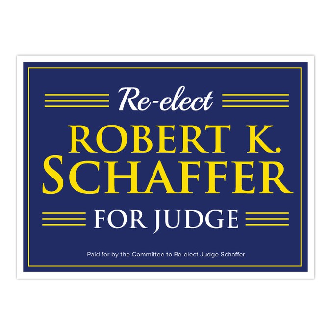 Create a logo for a judge running for re-election. | Logo design contest
