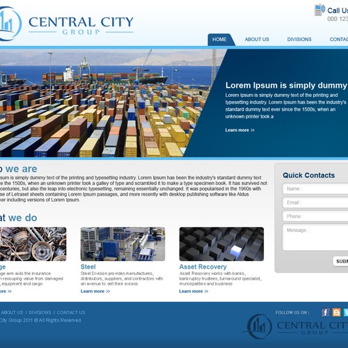 Holding Company with 3 Divisions Needs Web Design! | Web page design ...