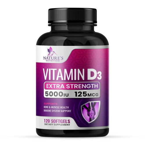 Designs | Vitamin D3 Supplement Design Needed for Nature's Nutrition ...
